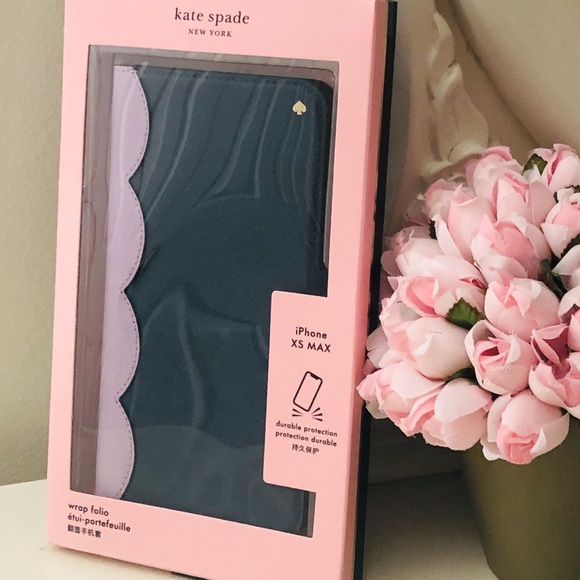 kate spade | Accessories | Kate Spade Scalloped Colorblock Wrap Folio ...